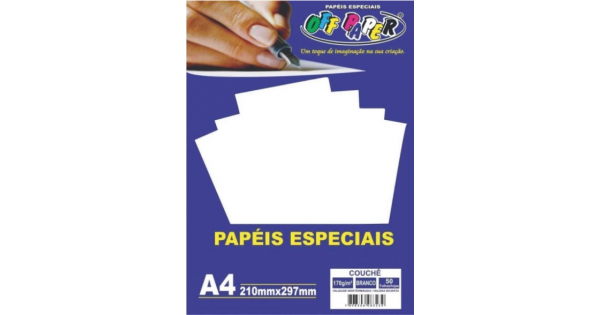 PAPEL A4 COUCHE 170G 50 FLS